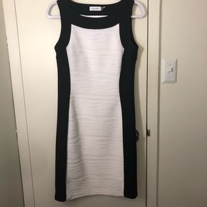 Calvin Klein | Dresses | Calvin Klein Colorblock Textured Sheath Dress ...